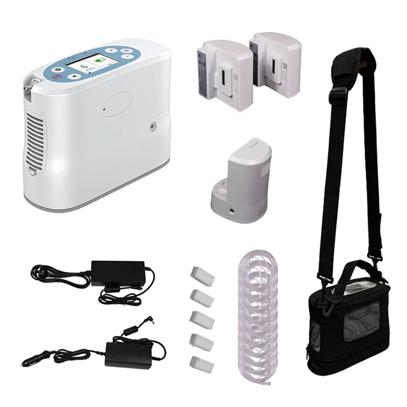 Kingon P2 E6 Ultimate Package with 2 Batteries Portable Oxygen Concent ...
